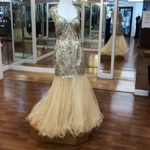 Night Moves Prom Collection | Dresses | Gold Prom Dress With Sequins ...